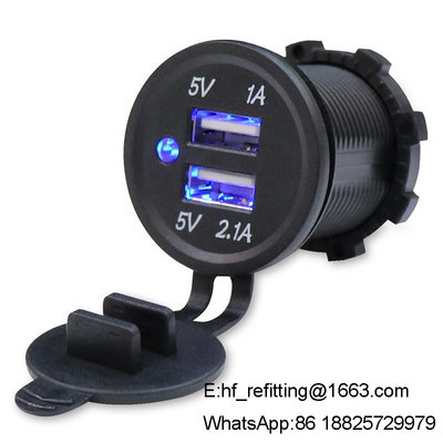 12V 24V Dual USB Outlet 3.1A Port Socket Charger DS2013n New Touch Switch ON-OFF Control