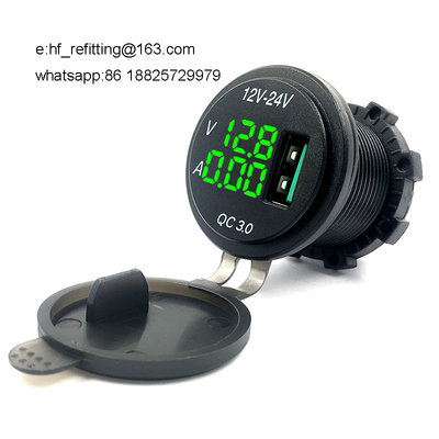 Voltage and Current Display Motorcycle boat Quick charger QC3.0 Charger Power Socket