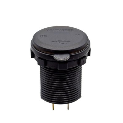 12V/24V 36W Dual USB QC3.0 Charger With Touch Switch and Volt Display for Motorcycle Car Truck Marine Boat Scooter RV Go