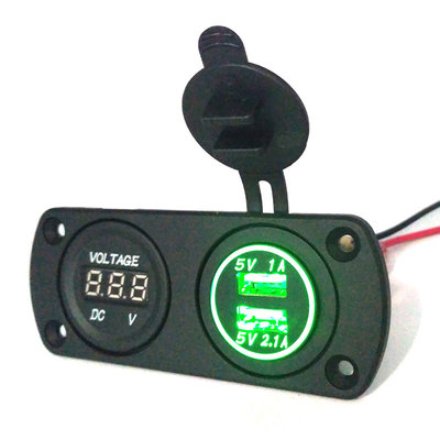 Hot Selling Dual USB Outlet 3.1A Port Socket Charger with Two Rear Hole Panel 12V Power Socket