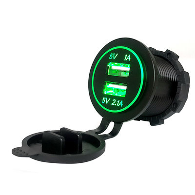 China Factory Full Waterproof 3.1A/4.2a Car Mobile phone Charger used on bus motorcycle marine
