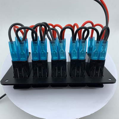 5pin on-off 5 Gang Blue LED 12V Rocker Switch Control Panel Circuit for Car Boat