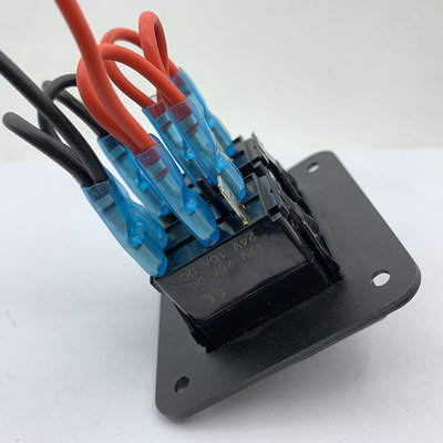 Waterproof 2 gang 12V-24V Rocker Switch Panel Blue LED ON-OFF Rocker Switch For Car Boat Yacht RV