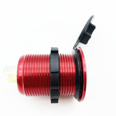 Waterproof 12V/24V QC 3.0 Quick Charger Dual USB Power Charger Socket led display with covers for car bus marine