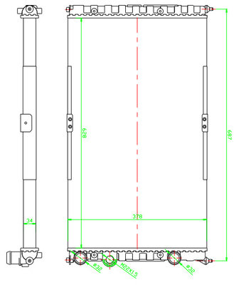65290 VW POLO Radiator , Mechanical Aluminium Car Radiators OE 6K0121253AS