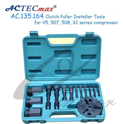 Automotive Air Conditioner Compressor Clutch Remover Installer Tool Kit