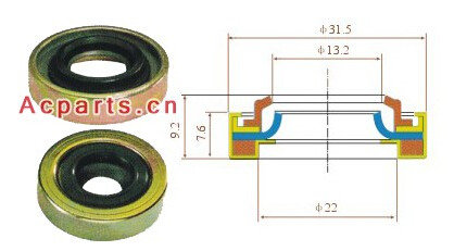 HNBR / NBR V5 Automotive Oil Seals , Double Lips Oil Seal for GM Compressor