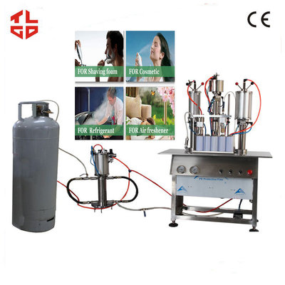 Spray Can Deodorant Filling Machine , Automatic Aerosol Bottle Filling Machine