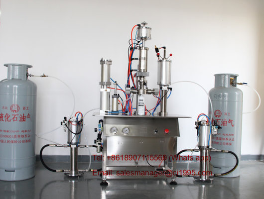 R22 Refrigerant Freon Filling Machine , Pneumatic Aerosol Can Filling Equipment