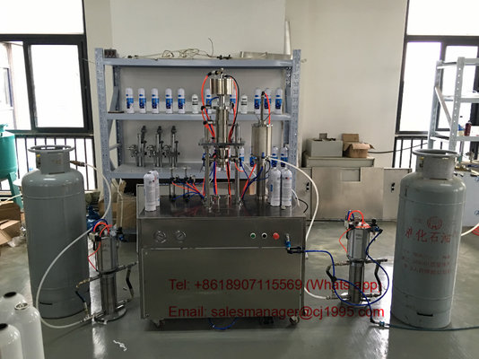 Under Cap Freon Refrigerant Filling Machine , Spray Can Filling Machine