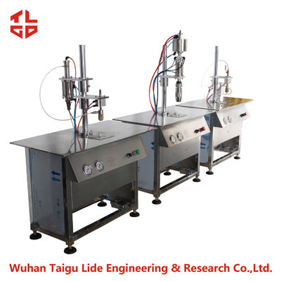 Semi Automatic Aerosol Filling Machine For Spray Paint 0.65-1.0Mpa
