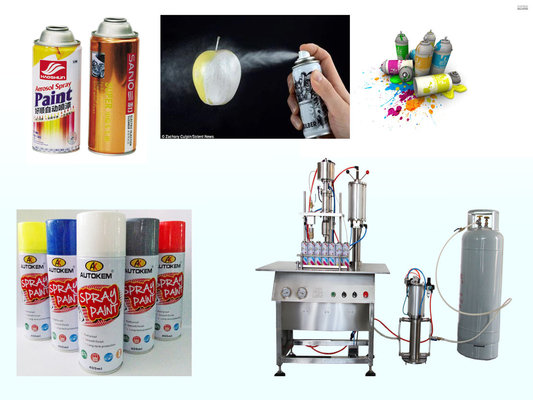 Clear Coat Spray Paint Spray Paint Can Filling Machine Semi Automatic