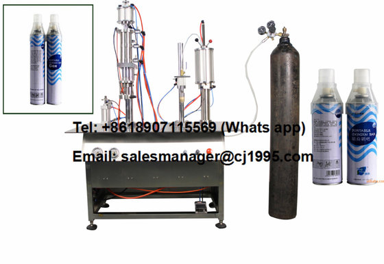 Fresh Air Oxygen Gas O2 Vacuum Crimping And Gas Filling Machines