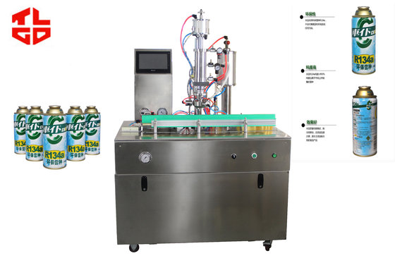 Aerosol Can Filling Equipment For Refrigerant / Air Condition Lubricants