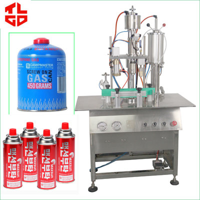 Butane Gas / LPG Gas Filling Machine , Stainless Steel Cartridge Filling Machine