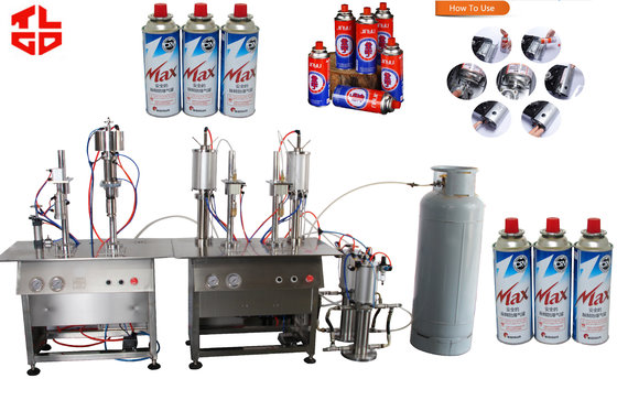 Pneumatic Drive Butane Gas / Cartridge Refilling Machines Semi Automatic