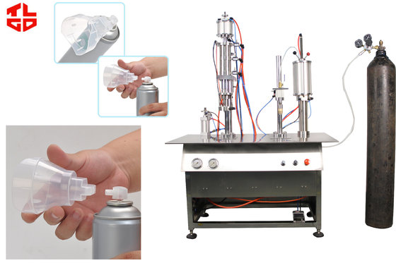 Aerosol Spray Oxygen Filling Machine Semi Automatic Compressed Air Source
