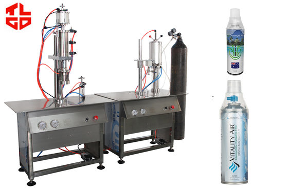 Aluminum Can Oxygen Filling Machine With PLC Control System 600-800cans/Hr
