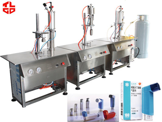 Asthmatic Bronchitis / Nasal Spray Filling Machine Semi Automatic 5000-8000cans/shift