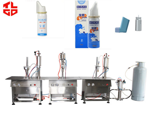 Aerosol Nasal Spray Filling Machine , Salmeterol Inhaler Spray Filling Machine