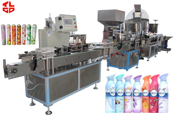 Automatic Aerosol Filling Machine / Equipment For Police Spray and Pepper Spray Bottle