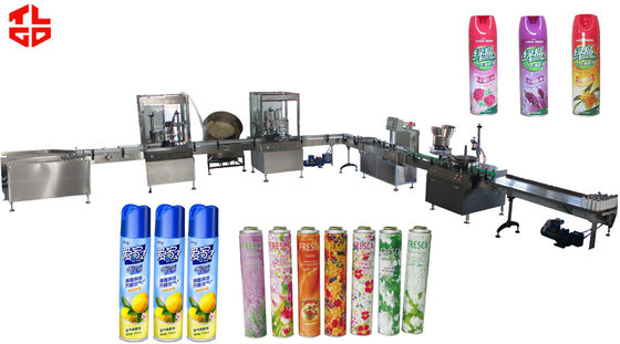 Spray Can Air Freshener Filling Machine , Pneumatic Liquid Filling Equipment