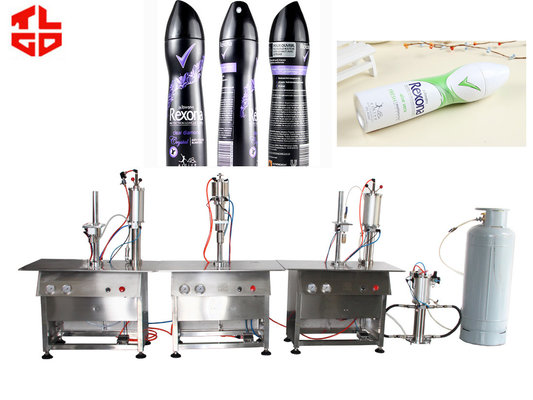 Perfume Semi Automatic Aerosol Filling Machine 3000-5000cans/Shift Pneumatic Power
