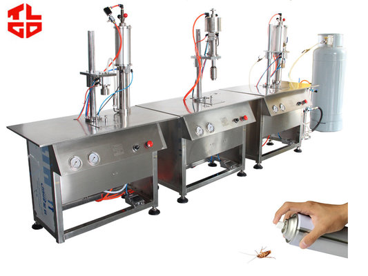 Semi Automatic Aerosol Can Filling Equipments For Insecticide Pesticide Sprays