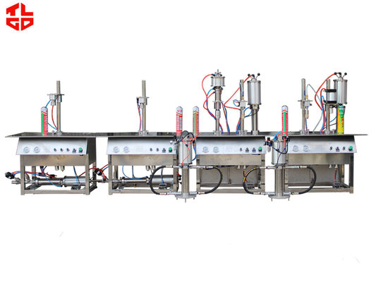 316 Stainless Steel PU Foam Aerosol Can Filling Machine Semi Automatic