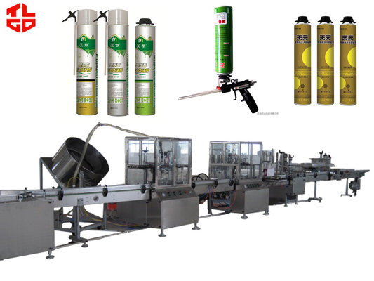Pneumatic Dirve Aerosol Filling Machine For Polyurethane PU Foam