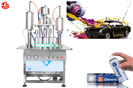 Gold Chrome Spray Paint Filling Machine Semi Automatic High Efficiency