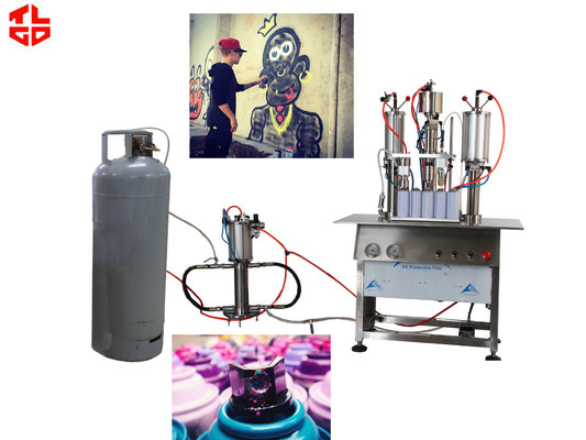 High Capacity Aerosol Spray Paint Can Filling Machine Semi Automatic