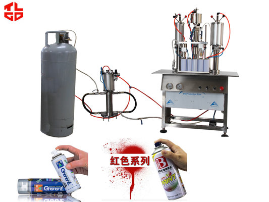 High Capacity Aerosol Spray Paint Can Filling Machine Semi Automatic
