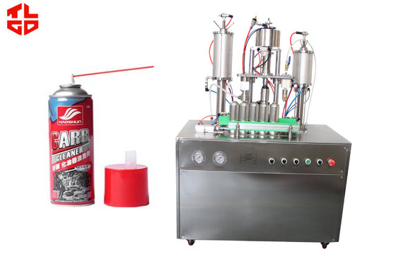 Small Automatic Aerosol Spray Filling Machine for Mould Release Spray
