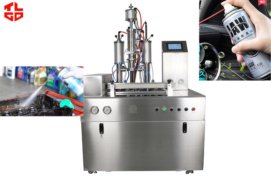 Small Automatic Aerosol Spray Filling Machine for Mould Release Spray