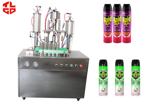 Bacteria Remover Aerosol Spray Filling Machine , Aerosol Paint Filling Machine