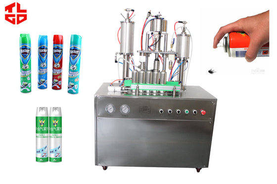 Bacteria Remover Aerosol Spray Filling Machine , Aerosol Paint Filling Machine