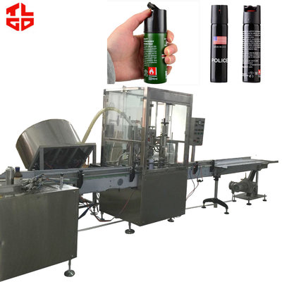 Automatic Aerosol Filling Machine / Equipment For Police Spray and Pepper Spray Bottle