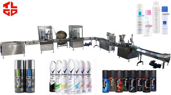 Full Automatic Aerosol Filling Machine , Body Spray / Deodorant Filling Machine