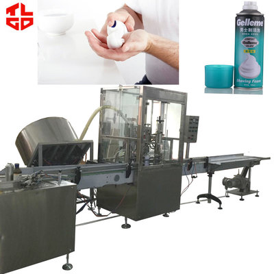 Automatic Aerosol Filling Line Shaving Gel / Shaving Foam Packaging 2000-3200 Cans/ hr