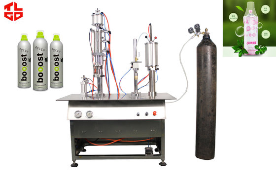Semi Automatic Aerosol Can Filling Equipment For Oxygen Fresh Air Spray
