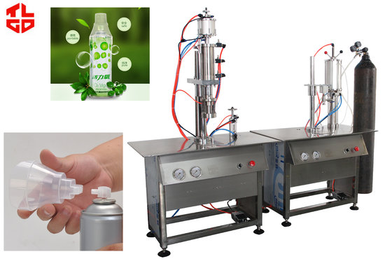 Semi Automatic Aerosol Can Filling Equipment For Oxygen Fresh Air Spray