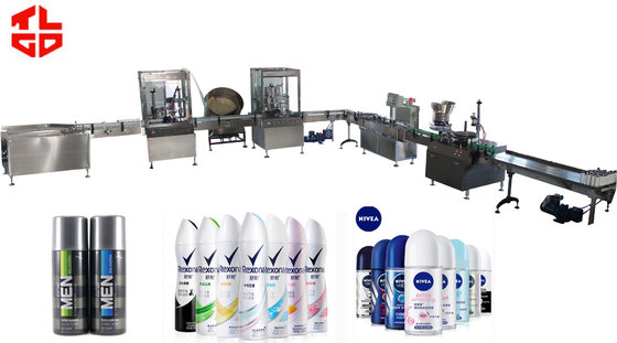 Body Spray / Deodorant Aerosol Paint Filling Machine , Aerosol Can Machine
