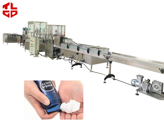 Shaving Foam Bag On Valve Aerosol Filling Machine / BOV Crimping Machine PLC Control
