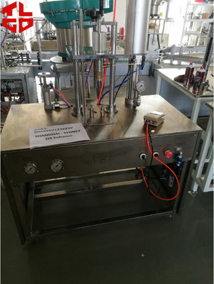 Low Noise Semi Automatic Aerosol Filling Machines For Hair Spray / Styling Gel