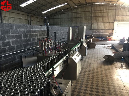 AC 380/50HZ 1.5kw Automatic Aerosol Filling Machine for Dashboard Cleaner & Polish Spray