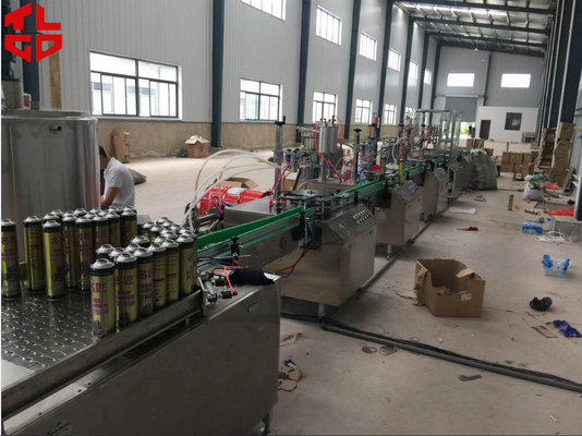 High Speed Automatic Aerosol Filling Machine For Tyre Repair Spray