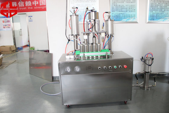 Semi Automatic Aerosol Filling Machine Snow Spray With Glass Balls