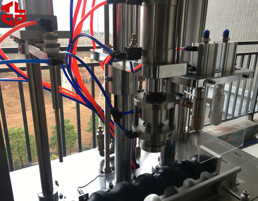 Semi- Automatic Bag On Valve Aerosol Spray Filling Machine PLC Controlled High Output