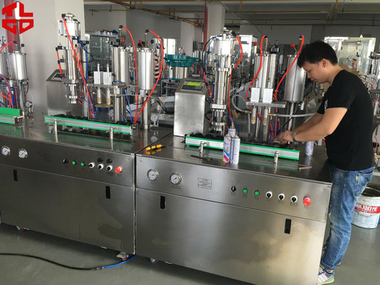 High Speed Bag On Valve Aerosol Filling Equipment For Shaving Foam / Shaving Gel